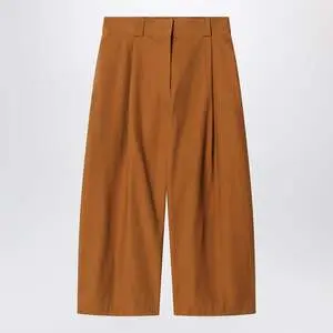 Balenciaga Camel-colored Cotton Trousers - Brown