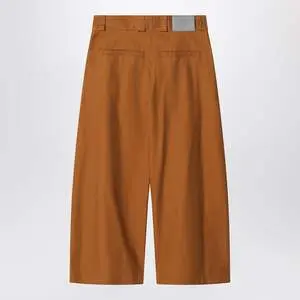 Balenciaga Camel-colored Cotton Trousers