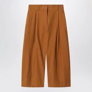 Balenciaga Camel-colored Cotton Trousers - Brown