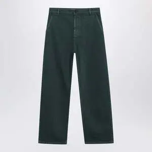 Miu Miu Bottle Gabardine Trousers - Green