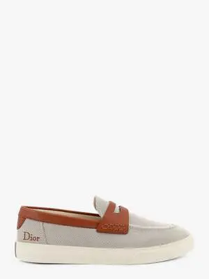 Dior Chester Dioriviera Canvas And Leather Loafers - Brown