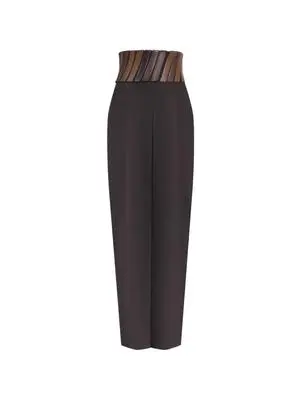 Alaïa Tailored Wool Belted Trousers - Black