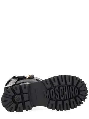 Moschino Tie-me Leather Boot - Black