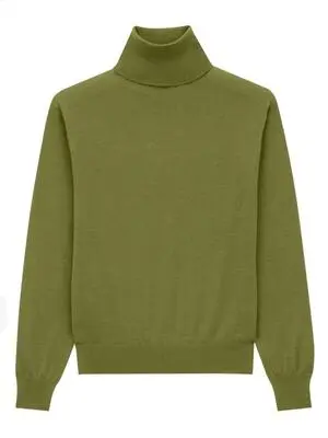 SAINT LAURENT Cashmere, Wool, And Silk Turtleneck Pullover