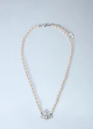 VIVIENNE WESTWOOD Olympia Pearl Necklace - Silver