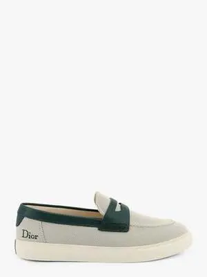 Dior Chester Dioriviera Canvas And Leather Loafers - Green