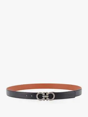 FERRAGAMO Reversible Leather Gancini Belt - Multicolor