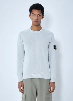 Stone Island Ribbed Knit Crewneck Sweater - Gray