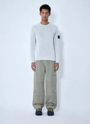 Stone Island Ribbed Knit Crewneck Sweater - Gray