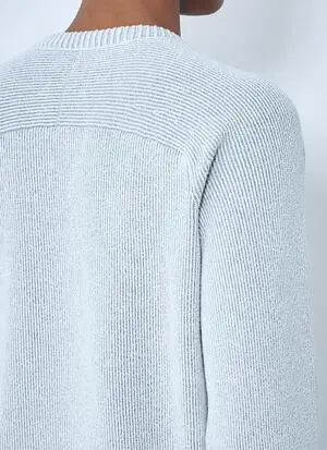 Stone Island Ribbed Knit Crewneck Sweater - Gray