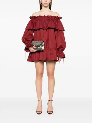 Saint Laurent Cotton Twill Mini Dress - Multicolor