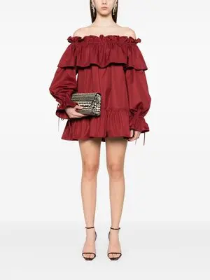 Saint Laurent Cotton Twill Mini Dress