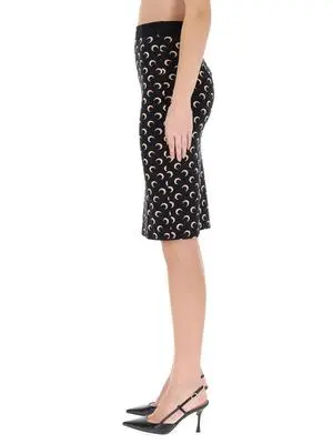 MARINE SERRE Moon Midi Skirt - Cream