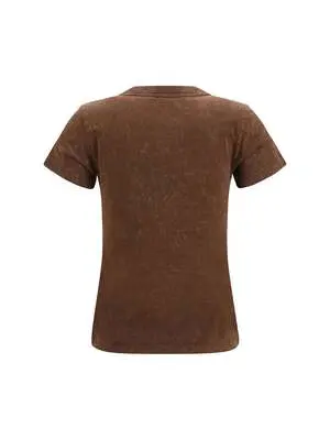 GANNI Banana Cotton T-shirt - Brown