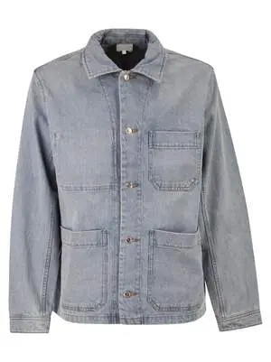 A.p.c. Cotton Denim Jacket With Patch Pockets