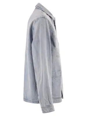 A.p.c. Cotton Denim Jacket With Patch Pockets
