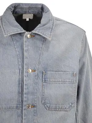 A.p.c. Cotton Denim Jacket With Patch Pockets