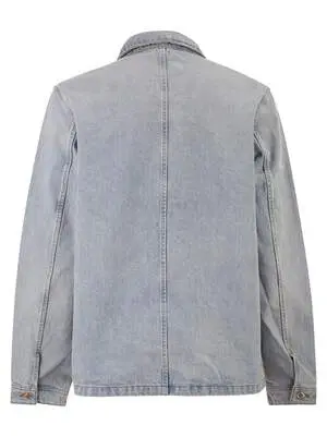 A.p.c. Cotton Denim Jacket With Patch Pockets - Multicolor