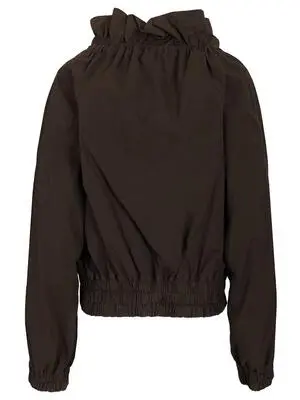 Dries Van Noten Cotton Blend Ruffled Jacket