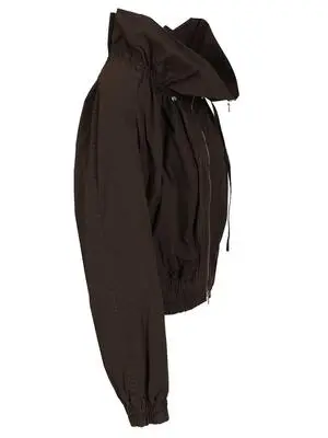 Dries Van Noten Cotton Blend Ruffled Jacket - Brown