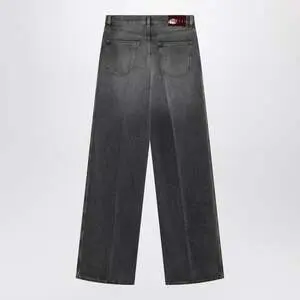Gucci Grey Stone-washed Wide-leg Jeans