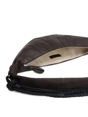 LEMAIRE Braid Croissant Medium Leather Shoulder Bag - Multicolor