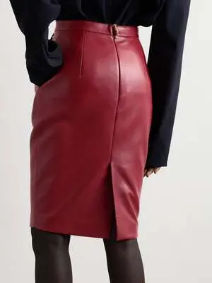 Saint Laurent Leather Pencil Skirt