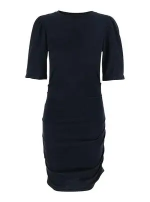 Isabel Marant Étoile Dress 'mylda' Crew Neck With Pleated Details In Cotton For - Black
