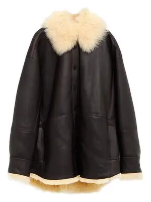 Acne Studios Leather Shearling Jacket - Multicolor