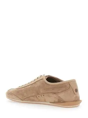 Dolce & Gabbana Gimondi Plus' Sneakers With Logo Lettering On The Front In Suede For - Brown