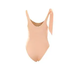 Chloé Logo One Piece Swimwear With Knotted Shoulder - Pink