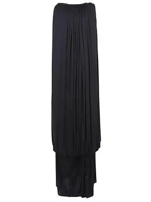 Loewe Silk Draped Long Dress - Multicolor