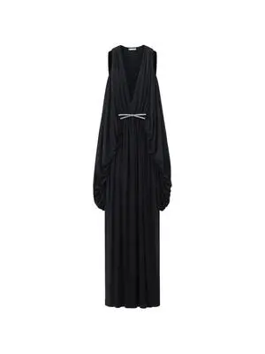 Loewe Silk Draped Long Dress - Multicolor