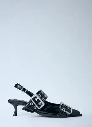 GANNI Slingback Pumps - Black