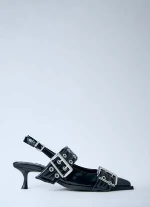 GANNI Slingback Pumps - Black