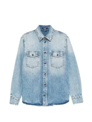 Versace Studded Denim Shirt - Blue