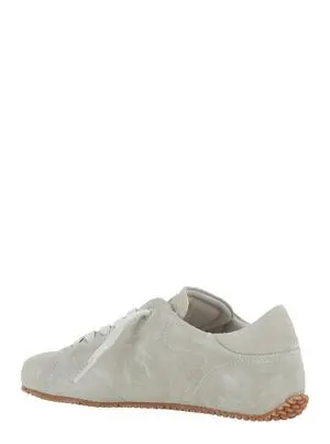 Axel Arigato Tact' Grey Low Top Sneakers With Logo Lettering On The Tongue In Suede - Multicolor