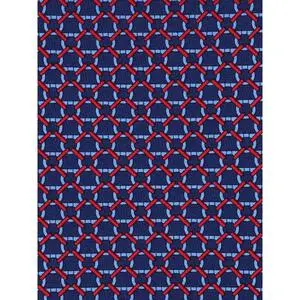FERRAGAMO Silk Gancini Print Neck Ties - Blue