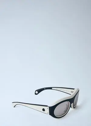 Moncler Oval Frame Sunglasses - White
