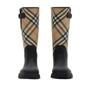 Burberry Check Pattern Boots
