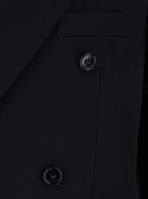 Balenciaga Black Double-breasted Jacket With Peak Revers In Wool For