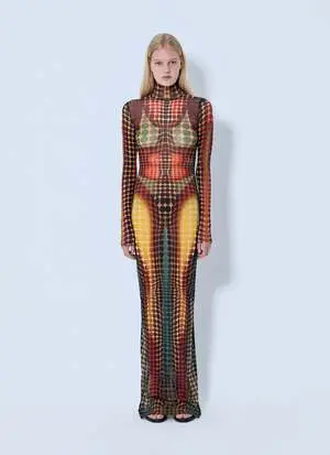 JEAN PAUL GAULTIER Re-edition Long Dress High Neck - Brown