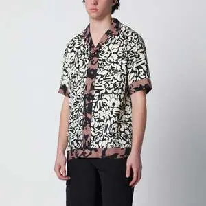 Dries Van Noten Shirt With Graphic Squiggle Print - Black