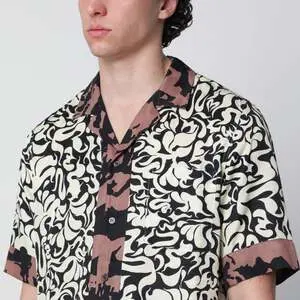 Dries Van Noten Shirt With Graphic Squiggle Print - Black
