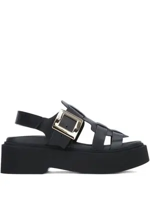ROGER VIVIER Viv Rangers Leather Sandals - Multicolor