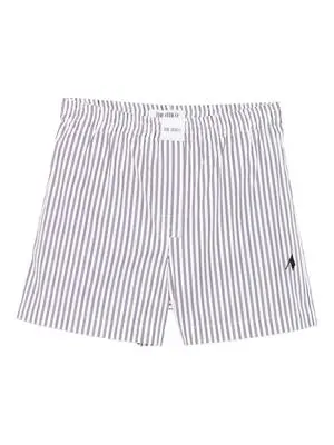 Attico Striped Cotton Shorts - Multicolor