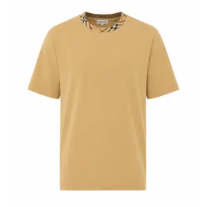 Burberry Check Trim T-shirt - Cream