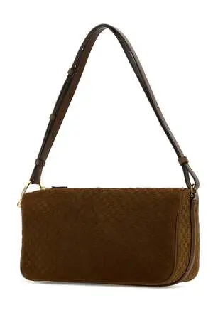 Gucci Caramel Suede Medium Half Horsebit Shoulder Bag