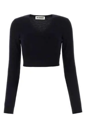 JIL SANDER Midnight Wool Sweater - Blue
