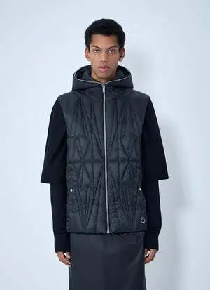 Moncler Rick Owens Geocamo Flight Quilted Hooded Gilet - Black